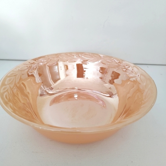 Fire King | Accents | Fire King 5s Peach Lustre Serving Bowl Laurel ...